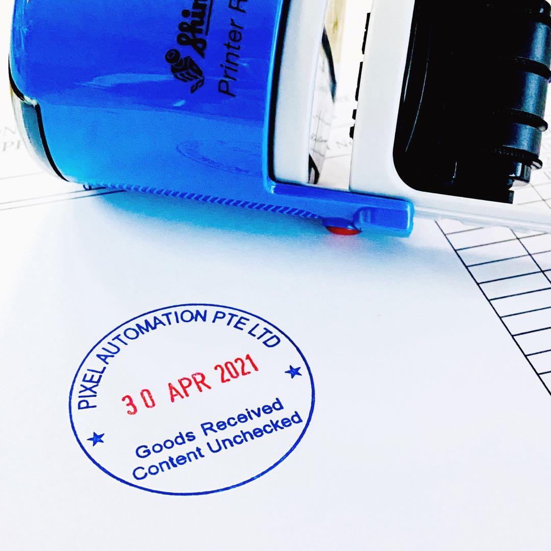 Customise Company Stamps with Date (Changeable) | Self-Inking Dater ...