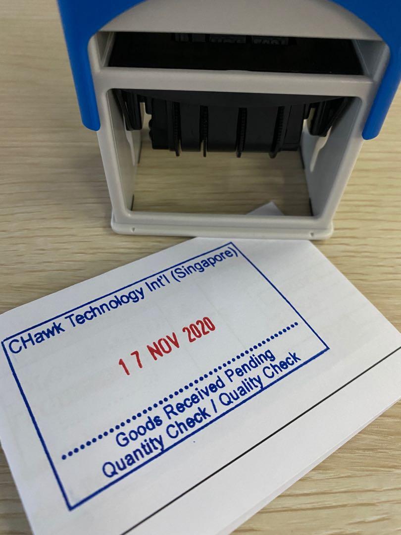 Customise Company Stamps with Date (Changeable) | Self-Inking Dater ...