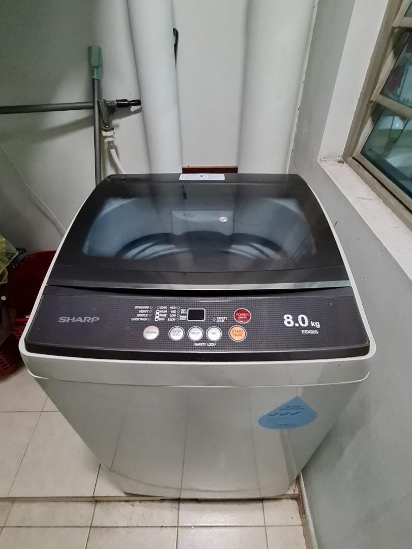 Sharp 8kg top load washing machine, TV & Home Appliances, Washing ...