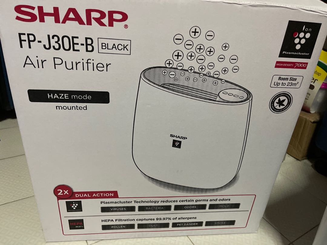 Sharp Air Purifier FP-J30E-B, TV & Home Appliances, Air Purifiers ...