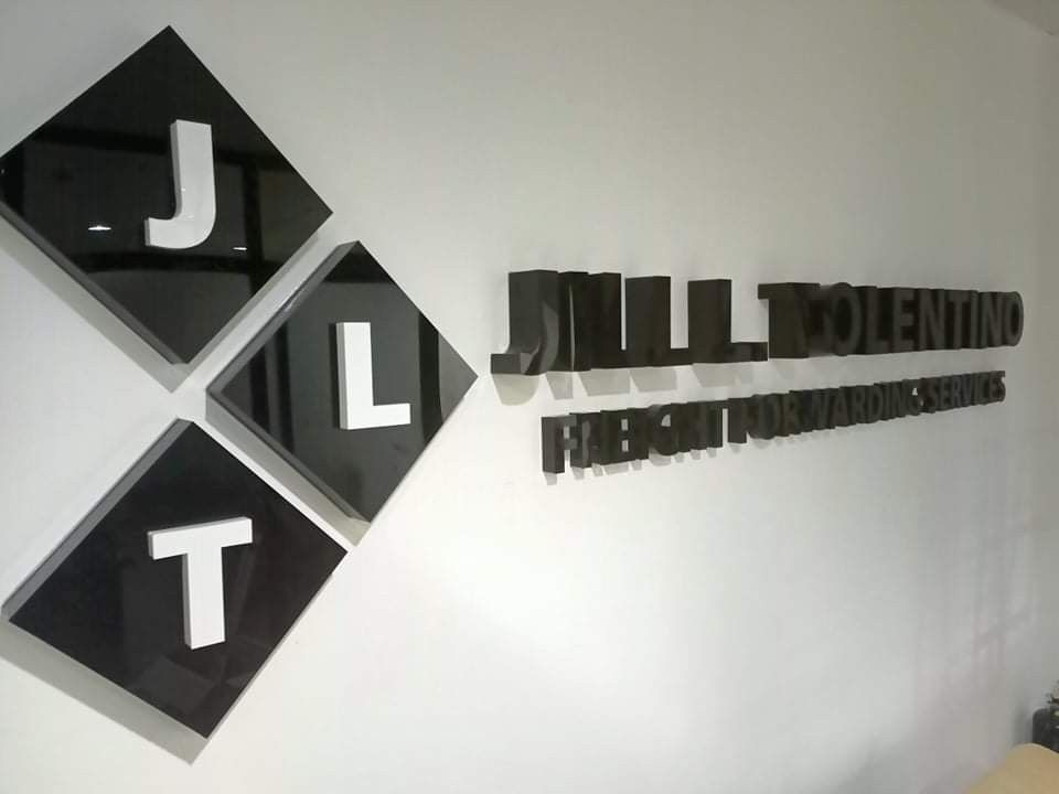 Signage acrylic/stainless/build-up/brass, Furniture & Home Living ...