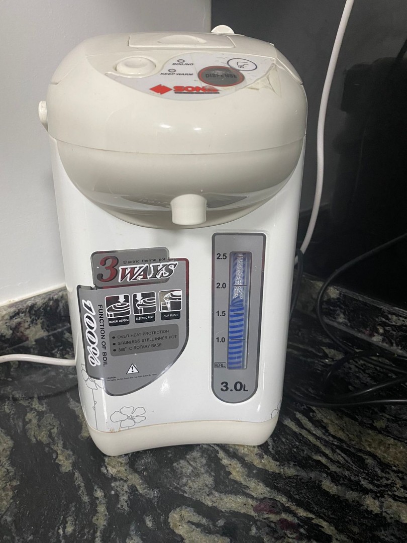 Sona 3L water heater, TV & Home Appliances, Kitchen Appliances, Kettles ...