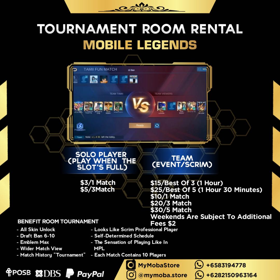 Tournament Room Mobile Legends, Video Gaming, Gaming Accessories, In ...