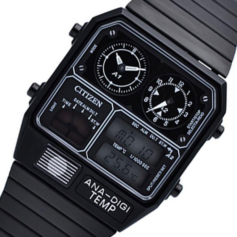 100% Authentic Citizen Analog Digital Temperature Reissue Dual Time ...