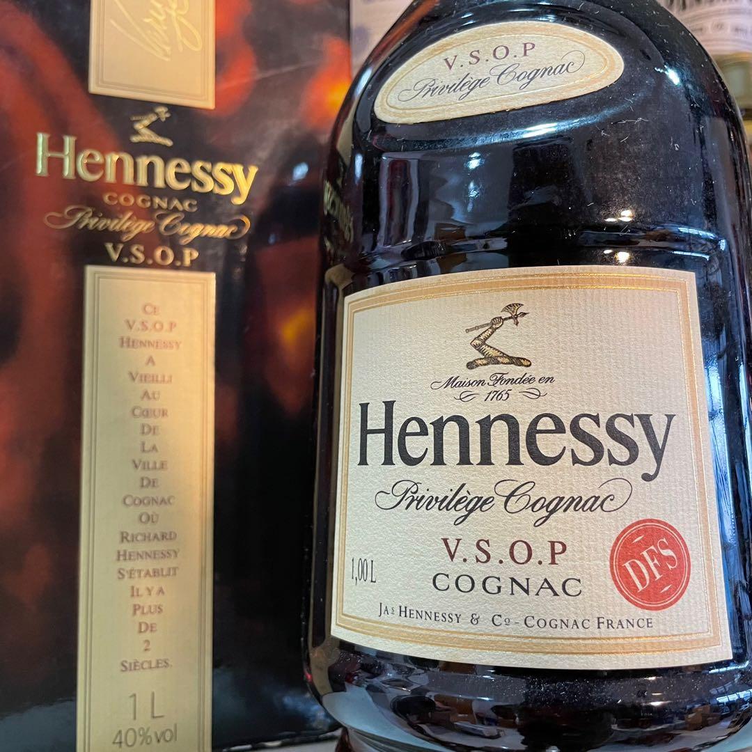 1L Hennessy VSOP Cognac Gold cap 1990s w box 1000ml, Food & Drinks ...