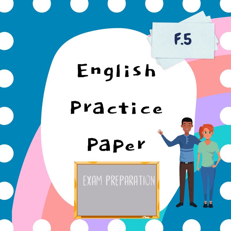 中五 F5 英文練習卷及試卷 F5 practice paper and exam paper 送 DSE paper , 興趣及遊戲, 書本 ...