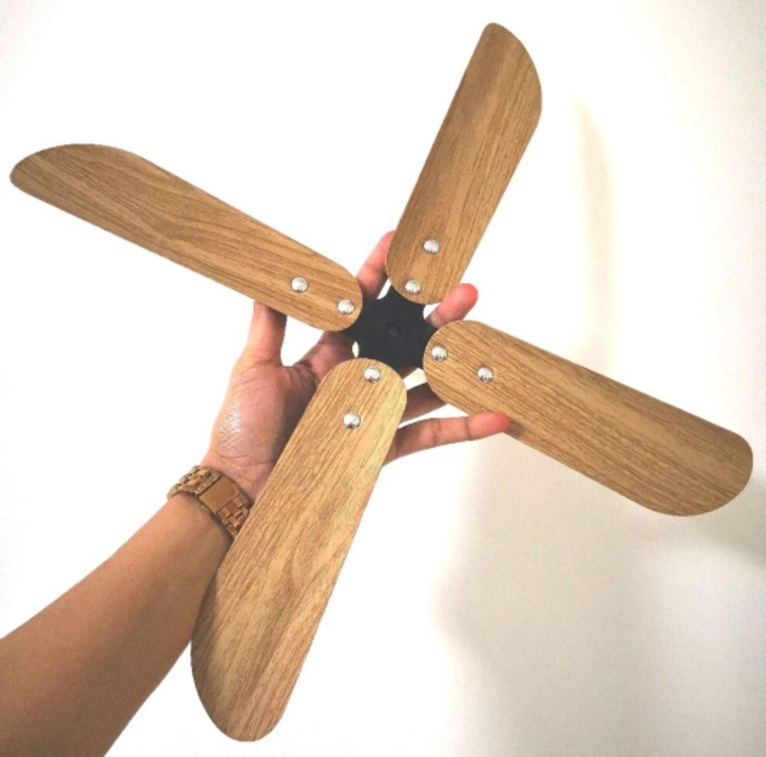 ASAHI WOODEN FAN XF-6077, Furniture & Home Living, Lighting & Fans ...