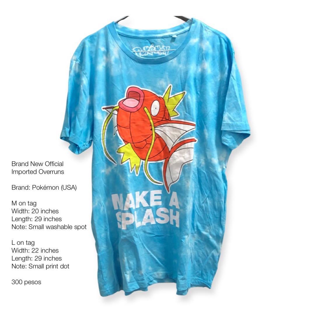 Brand New Pokémon Magikarp Blue Tie Dye T-Shirt Official US Factory ...