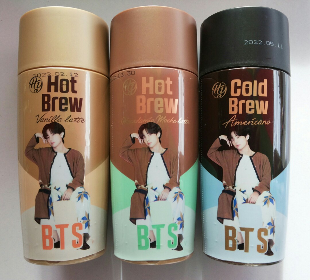Complete BTS - V (Kim Taehyung) HY Hot & Cold Brew Set (Vanilla Latte ...