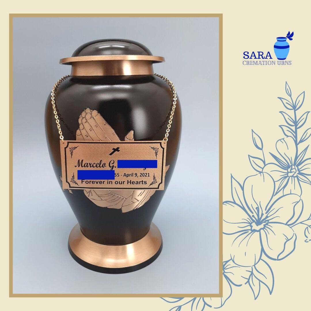 [saraurnsph] Customized Brass Urn Nameplate / Stainless Urn Nameplate ...