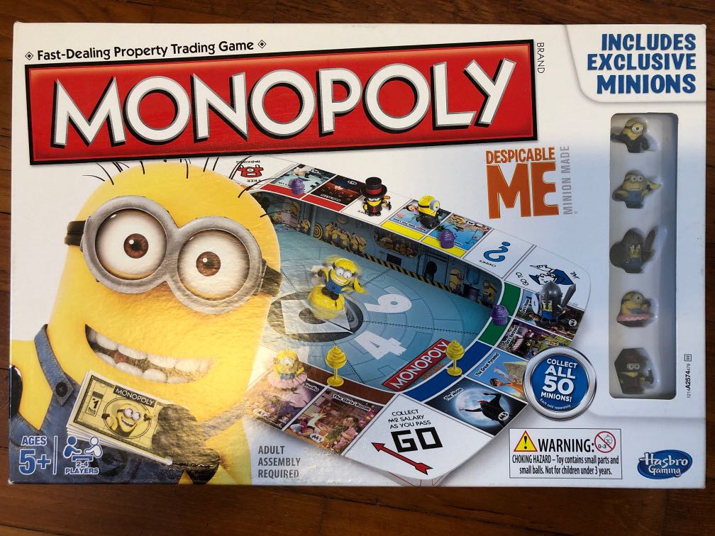 Despicable Me Minion Monopoly, Hobbies & Toys, Toys & Games on Carousell