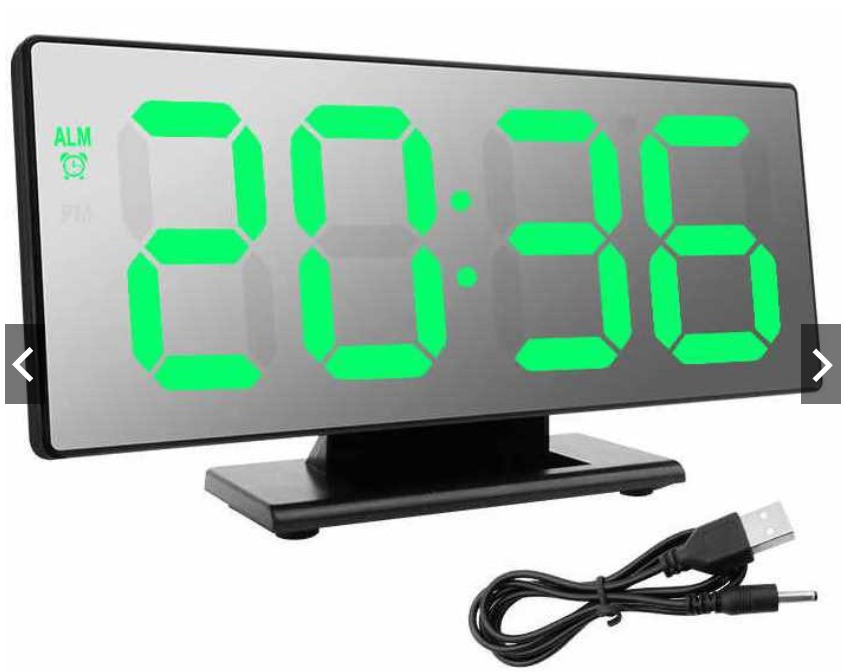 DS-3618L LED Mirror Clock, Computers & Tech, Parts & Accessories, Other Accessories on Carousell