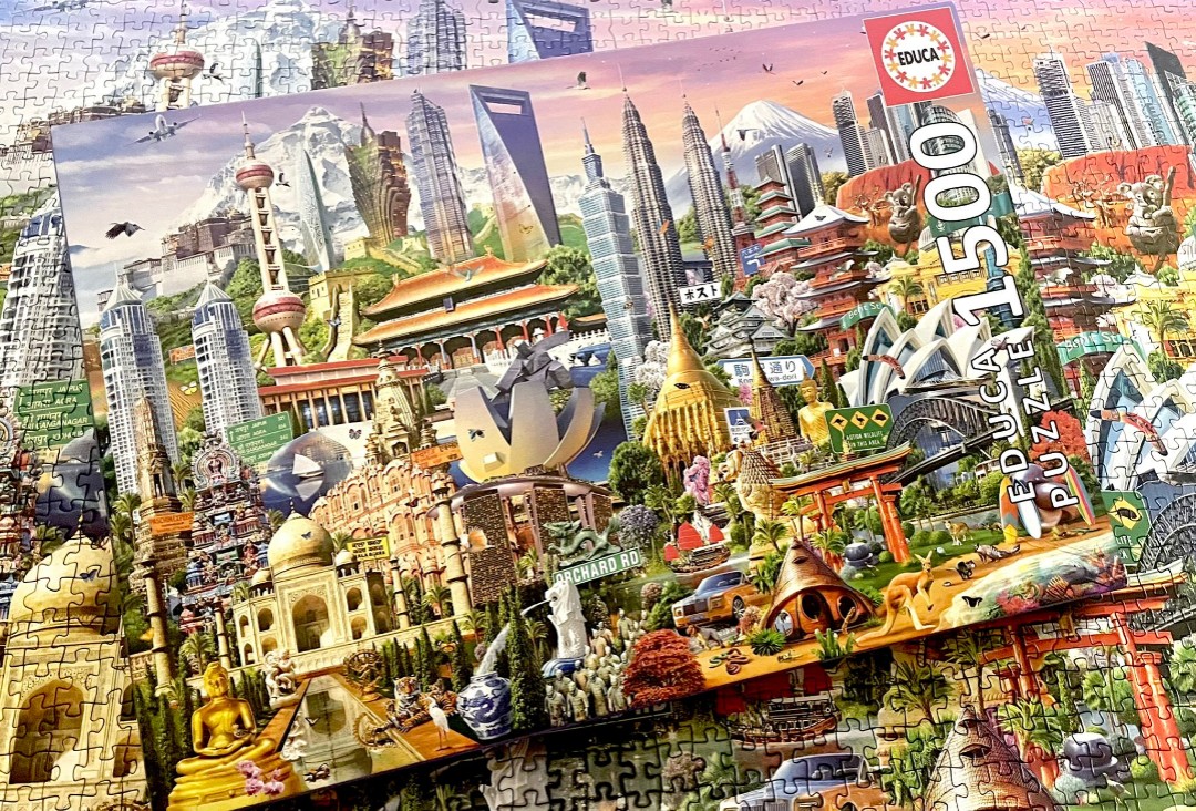 Educa - Asia attractions / landmarks jigsaw puzzle - 1500, Hobbies ...