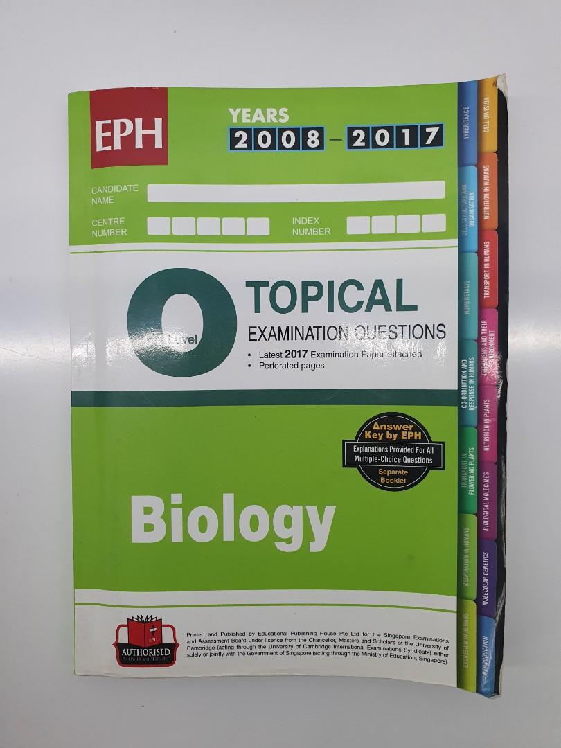 EPH O level Topical Examination Questions 2008-2017, Hobbies & Toys ...