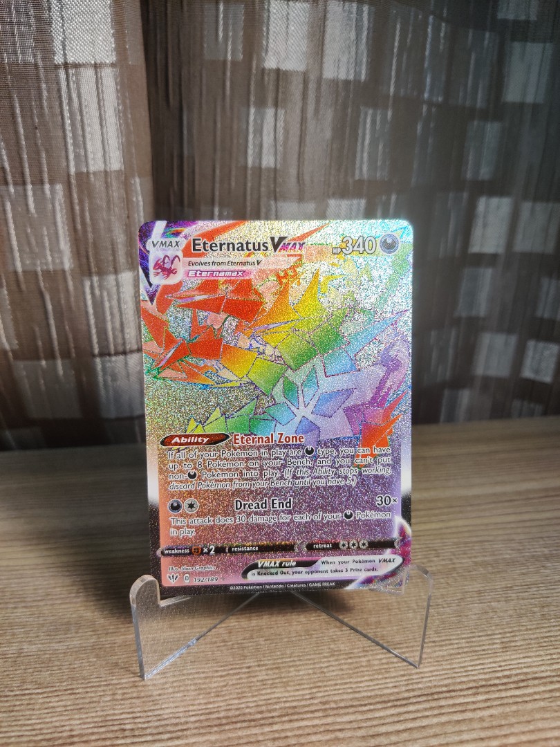 (READY STOCK) Pokemon ENG 192/189 Eternatus VMax Hyper Rare, Hobbies ...