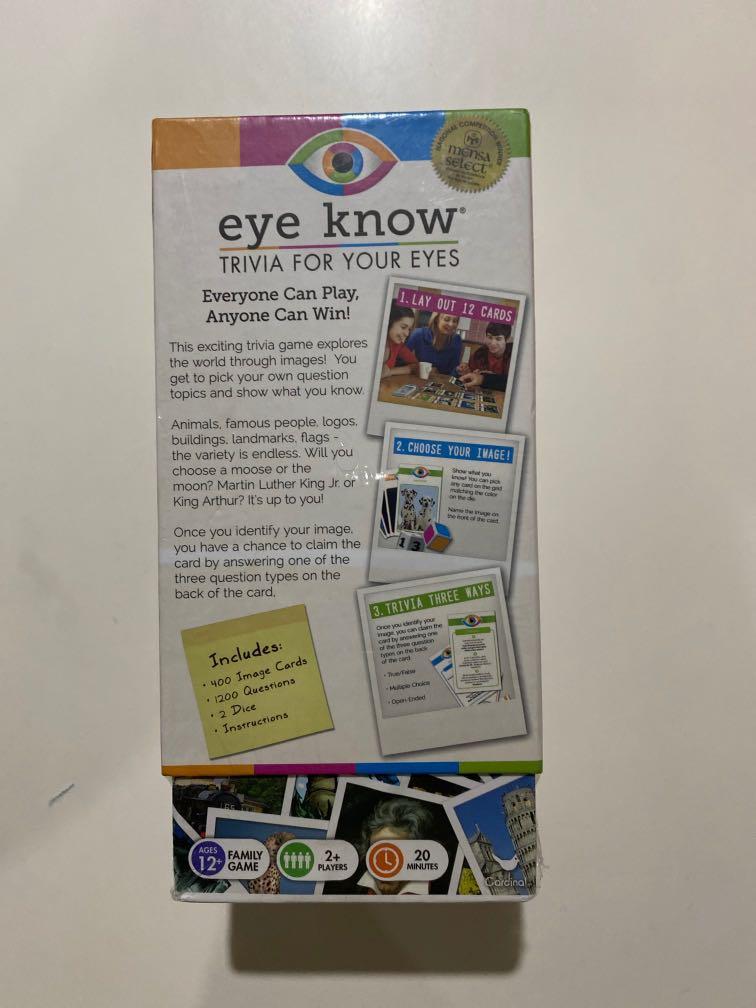 Eye Know - Trivia for your eyes game, Hobbies & Toys, Toys & Games on ...