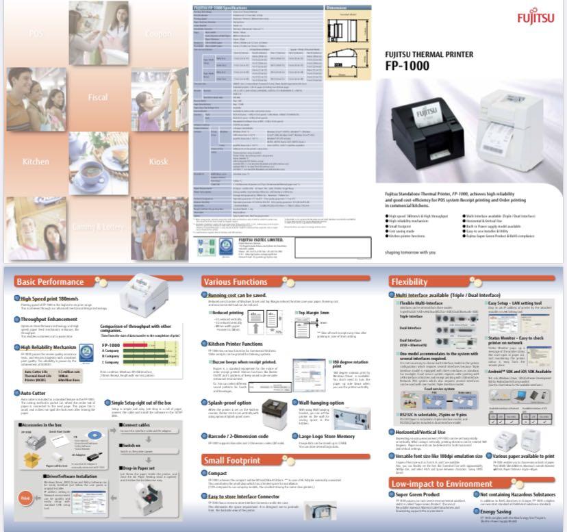 Fujitsu Receipt Thermal Printer, Computers & Tech, Office & Business ...