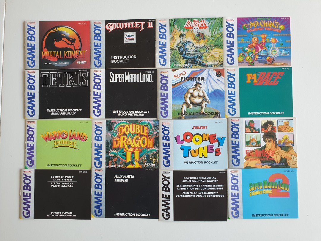 Game Boy manuals and boxes, Hobbies & Toys, Memorabilia & Collectibles ...