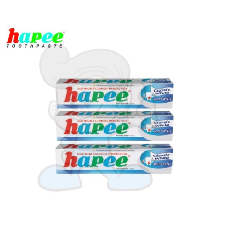 Hapee Toothpaste Classic White Anti Cavity (3 x 100 mL), Beauty ...