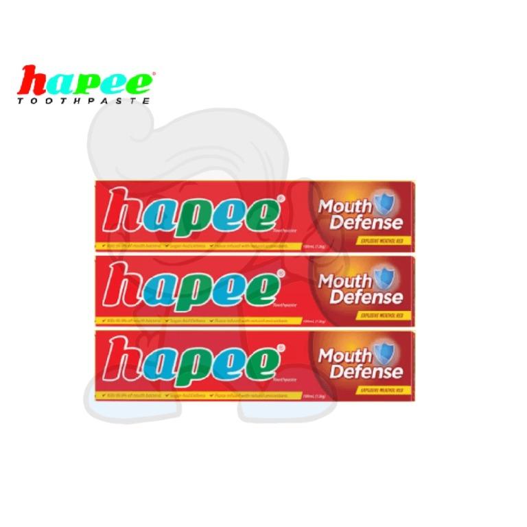 Hapee Toothpaste Mouth Defense Explosive Menthol Red (3 x 100 mL ...