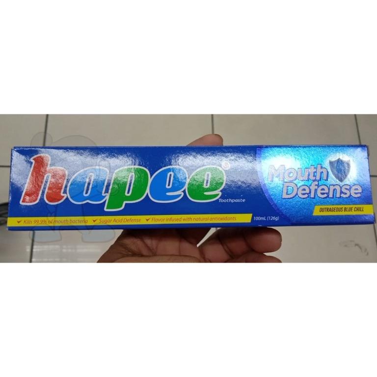 Hapee Toothpaste Mouth Defense Outrageous Blue Chill (3 x 100 mL ...