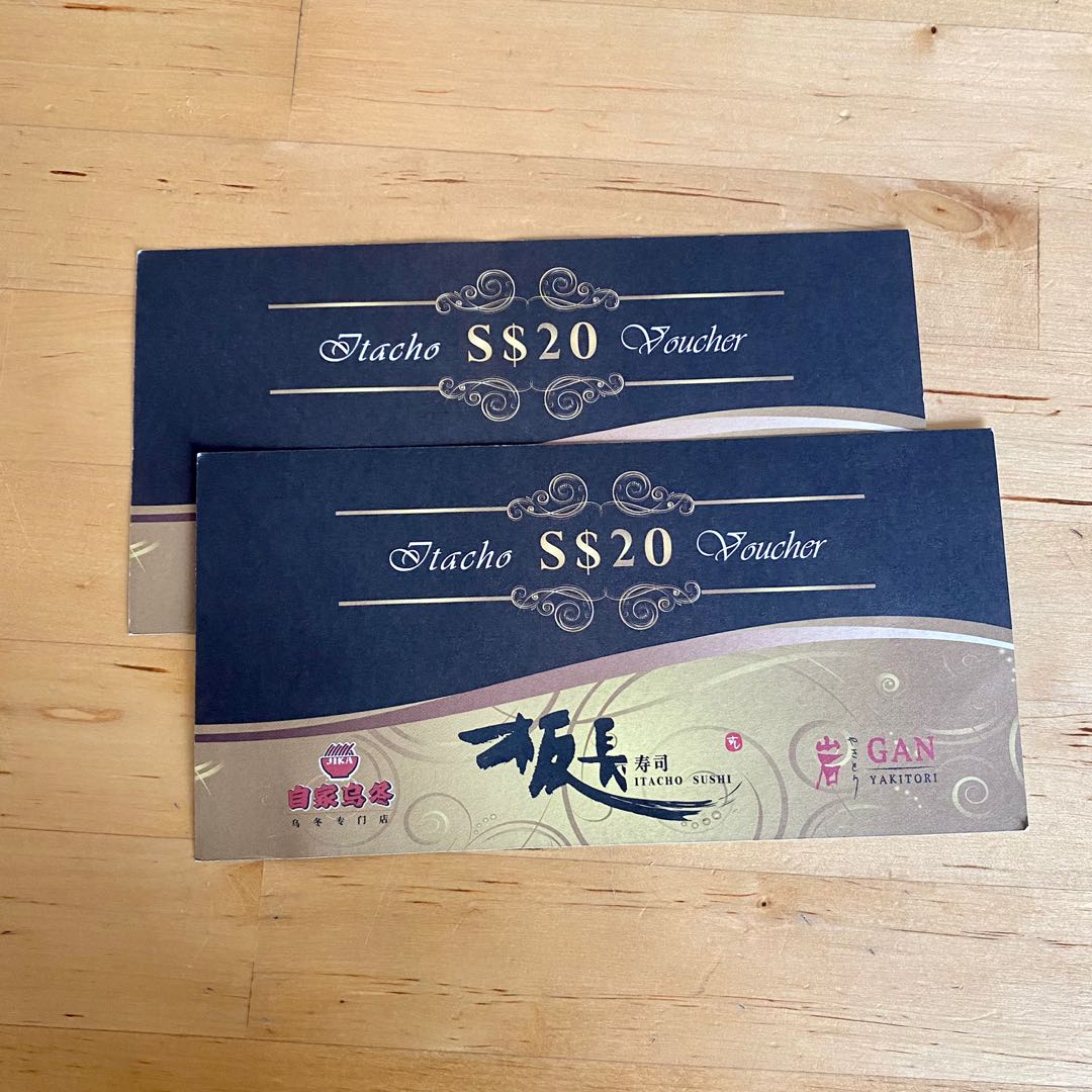 ITACHO store credits / vouchers – Value of $40, Tickets & Vouchers ...