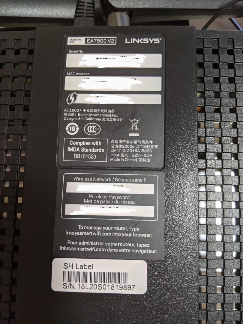 Linksys wifi router EA7500 V2, Computers & Tech, Parts & Accessories ...