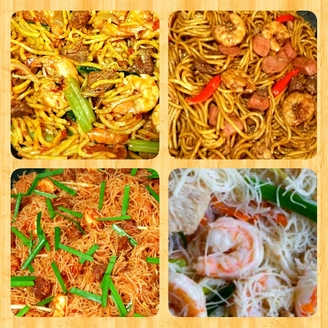 Mee goreng/Mee siam goreng/Mee hoon goreng putih/Mee goreng kicap ...
