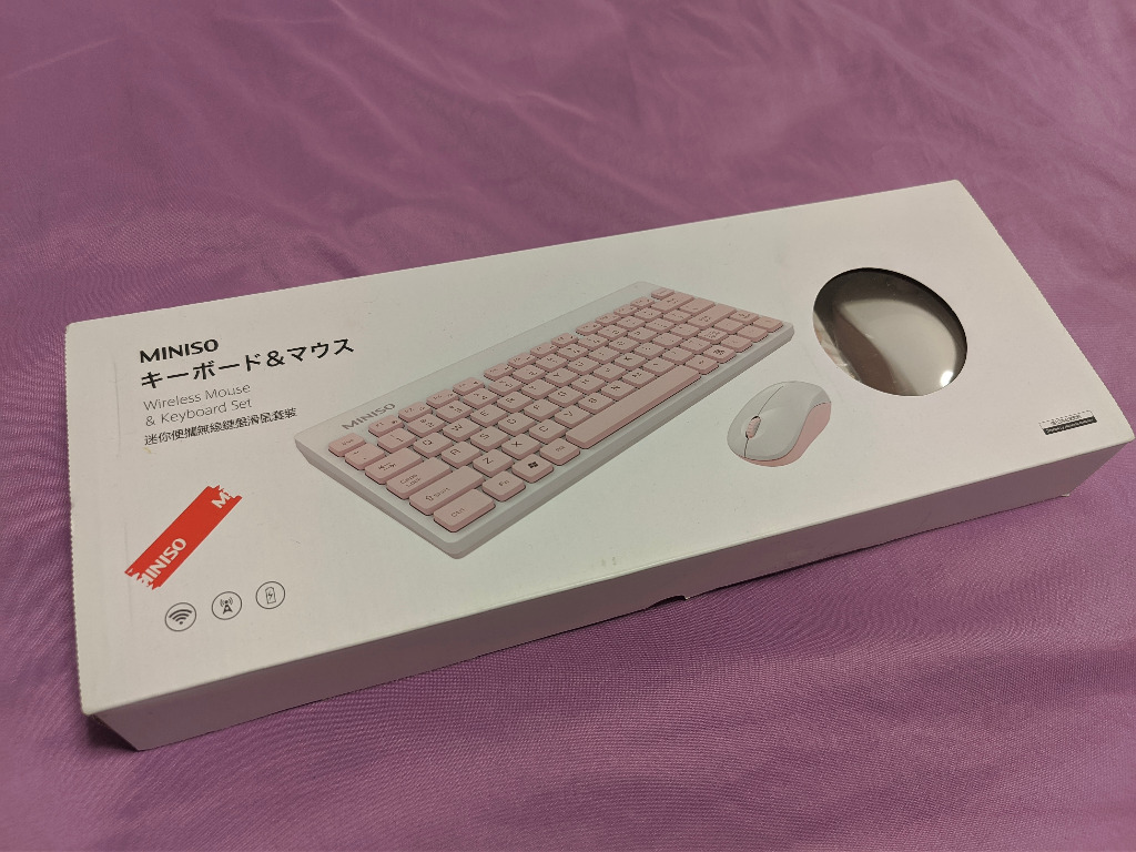 Miniso, Wireless Mouse & Keyboard Set PINK, Computers & Tech, Parts ...