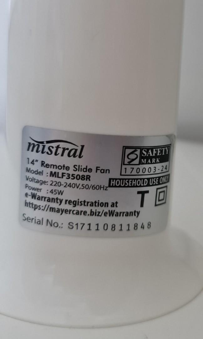 Mistral Fan, Furniture & Home Living, Lighting & Fans, Fans on Carousell