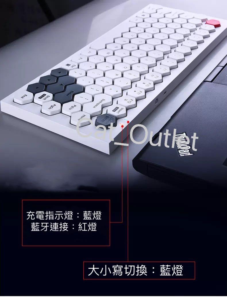MOFFI幻彩四色蜂巢鍵盤 無限藍牙鍵盤/滑鼠 平板電腦手機通用 Rainbow Bluetooth Keyboard Mouse Set ...