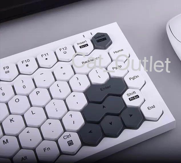 MOFFI幻彩四色蜂巢鍵盤 無限藍牙鍵盤/滑鼠 平板電腦手機通用 Rainbow Bluetooth Keyboard Mouse Set ...