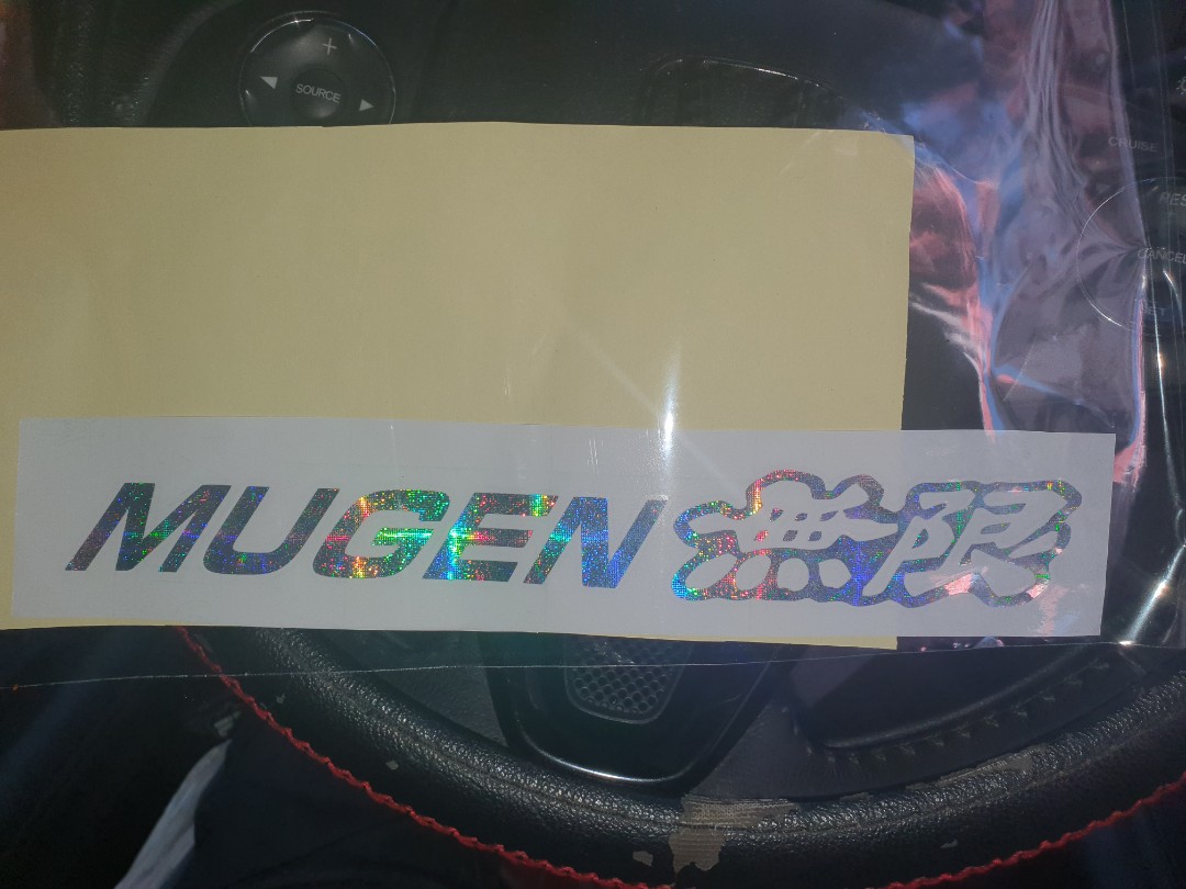 Mugen Car reflective sticker, Car Accessories, Accessories on Carousell