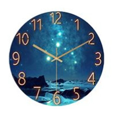 New Ocean Blue Modern Art Design 30 CM Wall Clock Wall Clocks Blue Tone ...