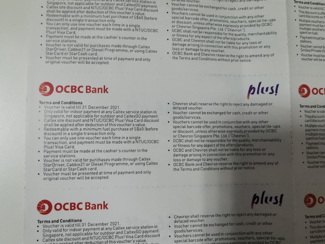 ocbc PLUS! Esso & Caltex vouchers, Tickets & Vouchers, Vouchers on ...