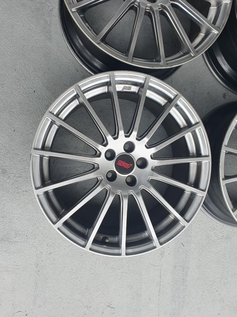 Original Subaru STi Rims (18inch), Car Accessories, Tyres & Rims on ...