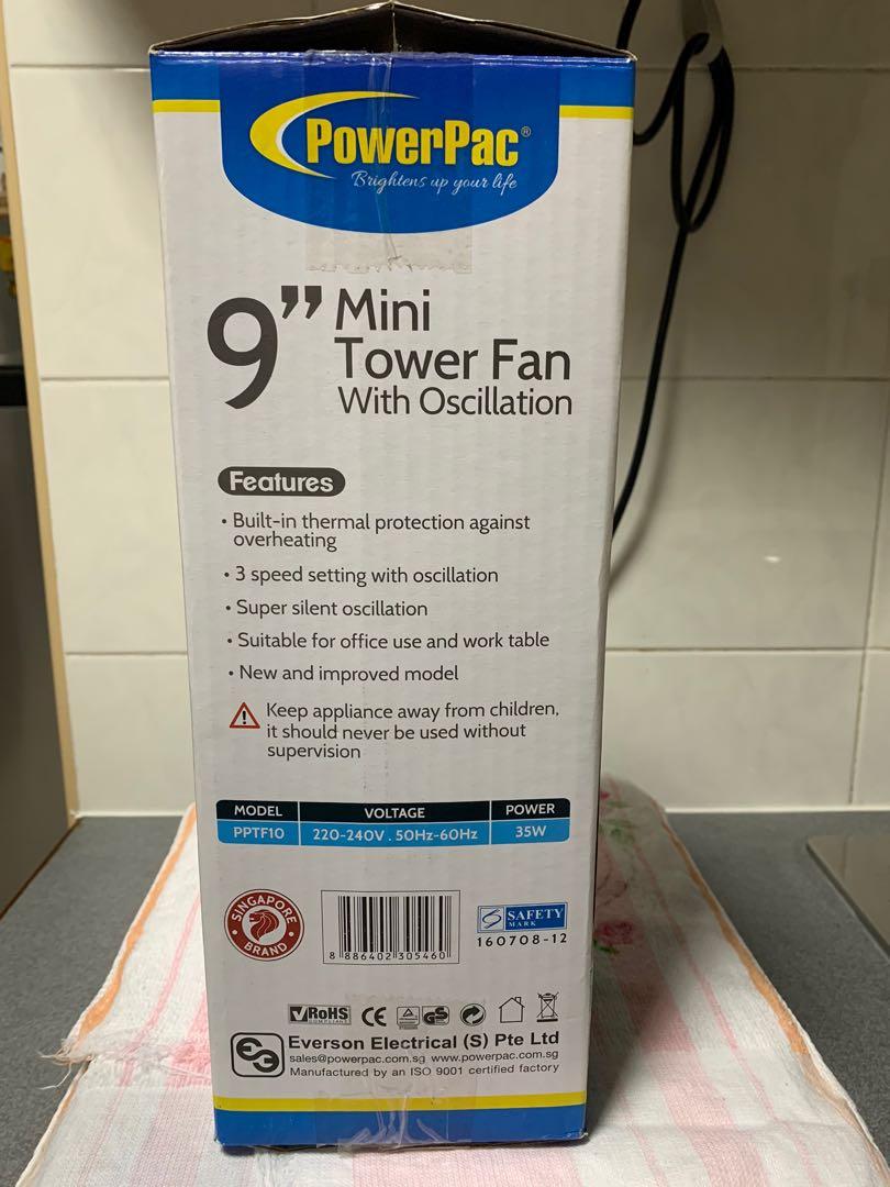 Powerpac Mini Tower Fan, Furniture & Home Living, Lighting & Fans, Fans ...