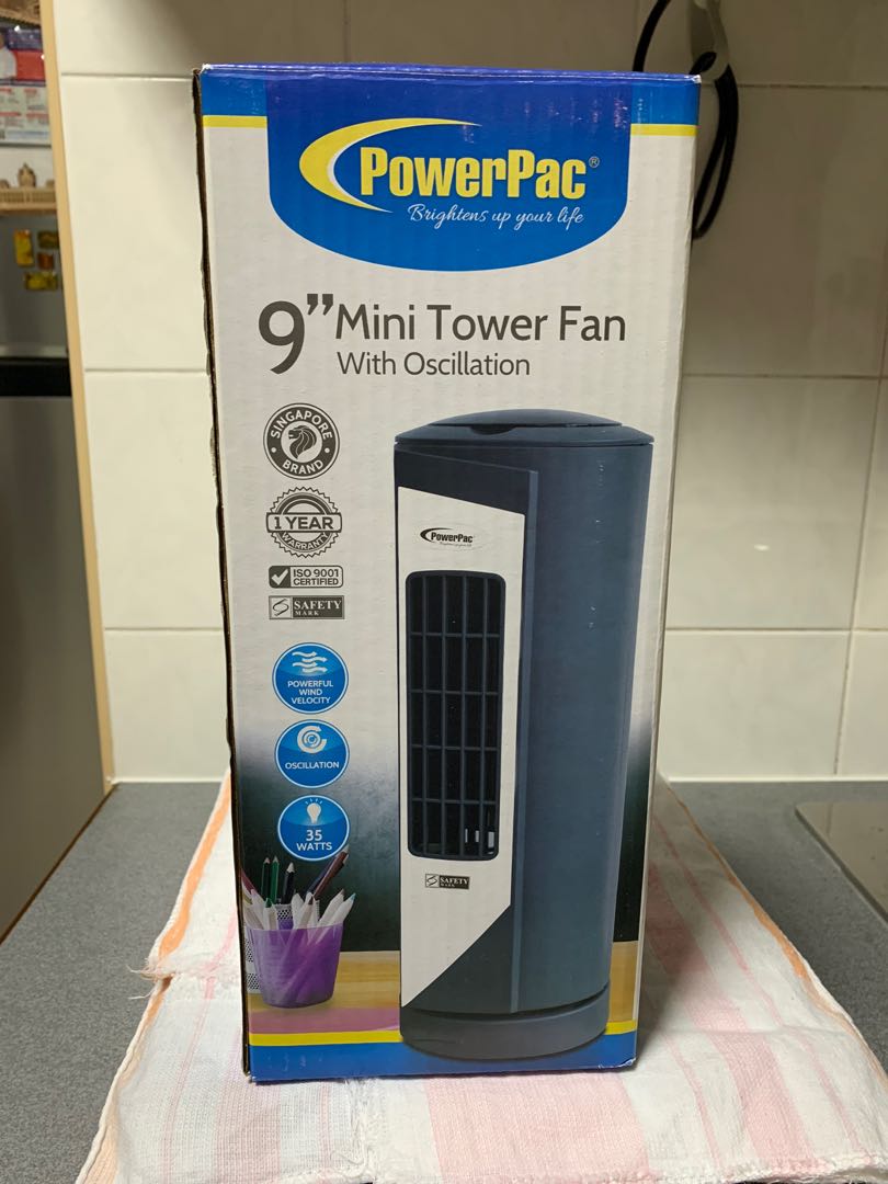 Powerpac Mini Tower Fan, Furniture & Home Living, Lighting & Fans, Fans ...