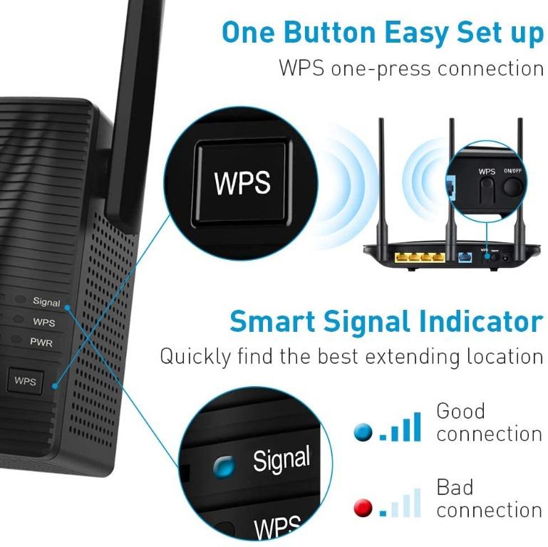 rock space Wifi Extender- Wifi Range Extender Up To 1200Mbps, Wifi ...
