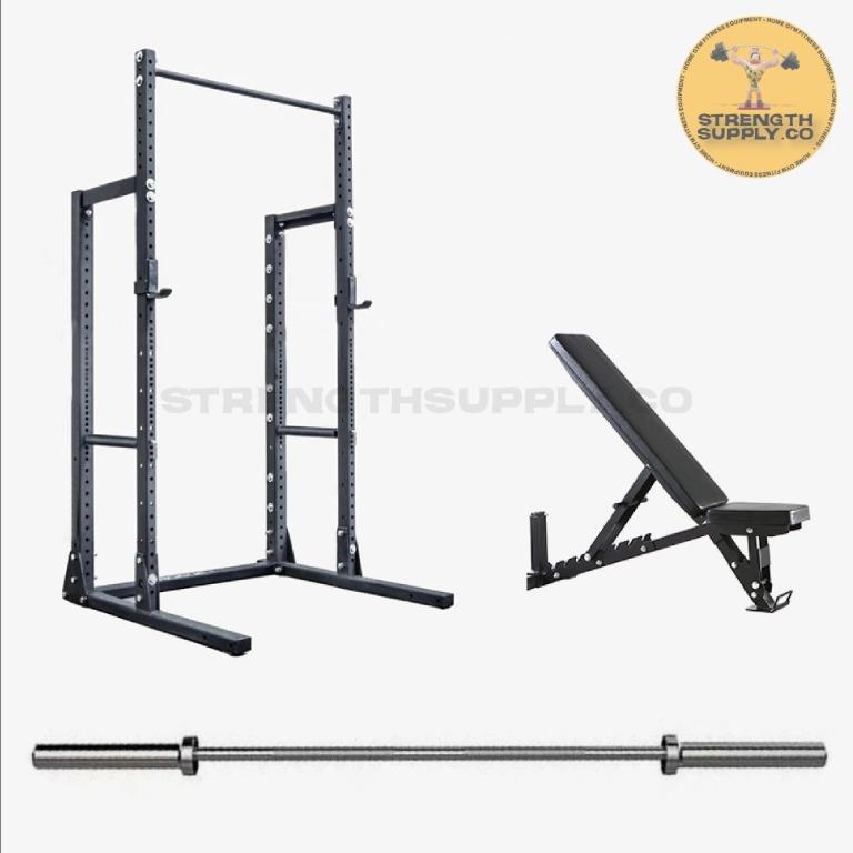 Rogue Squat Stand Power Rack Safety Arms Dip Bar Landmine Barbell ...