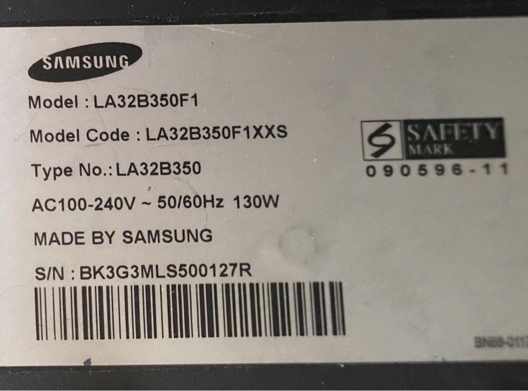 Samsung LCD LA32B350F1, TV & Home Appliances, TV & Entertainment, TV on ...