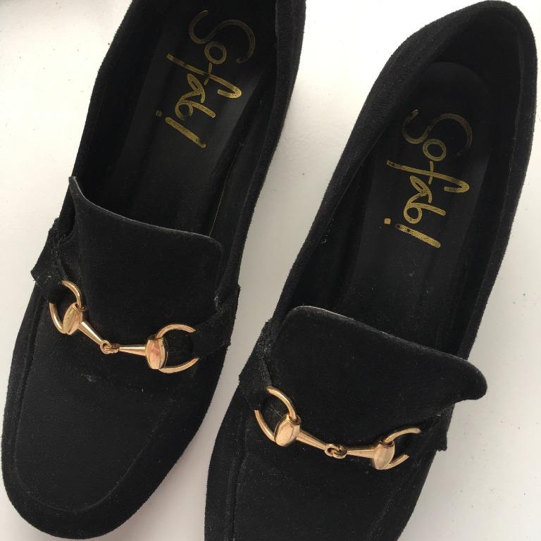 SOFAB! shoes - black vintage 1940s style faux suede heels (2 inch heels ...