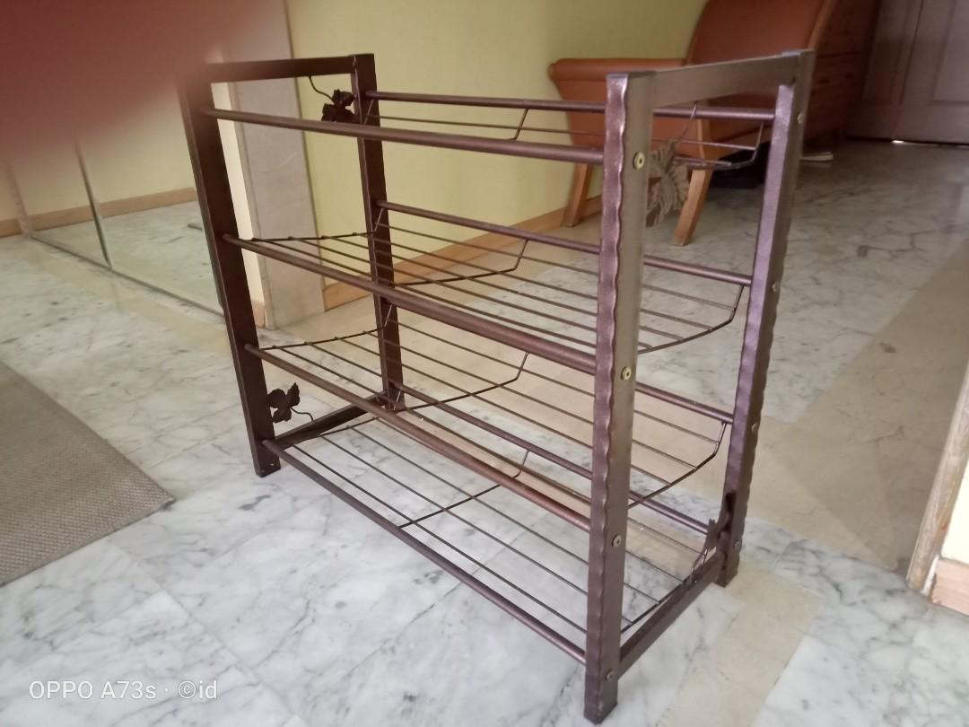 Wrought Iron shoe racks (x2), Furniture & Home Living, Furniture ...
