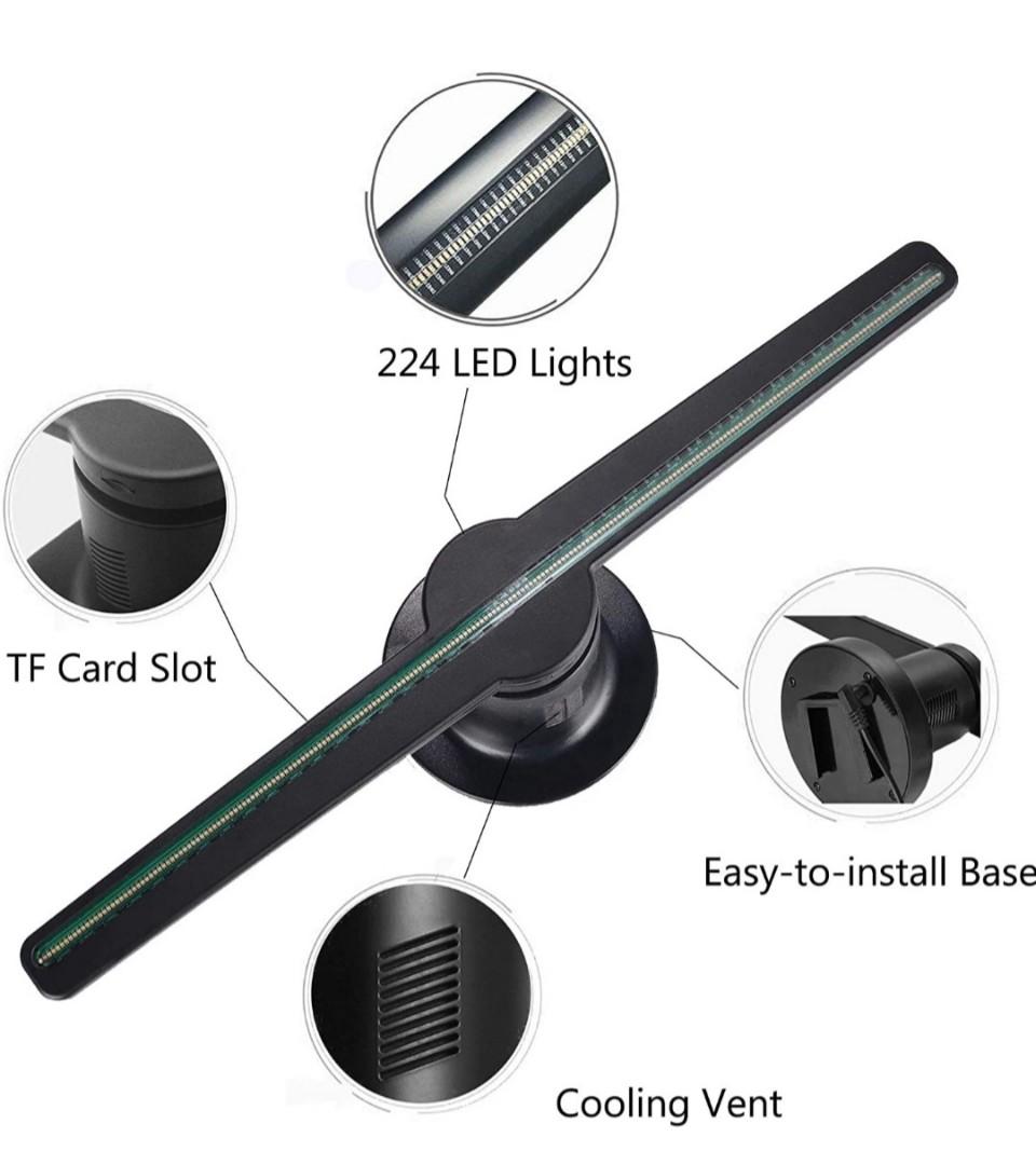 3D Hologram Fan Advertising Display 3D Holographic Projector 3D Naked Eye Videos for Store Signs ...