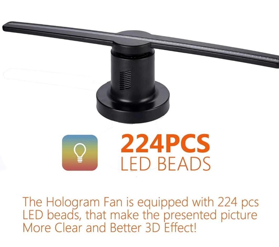 3D Hologram Fan Advertising Display 3D Holographic Projector 3D Naked Eye Videos for Store Signs ...