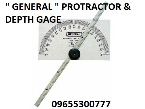 " GENERAL " PROTRACTOR & DEPTH GAGE, Commercial & Industrial ...