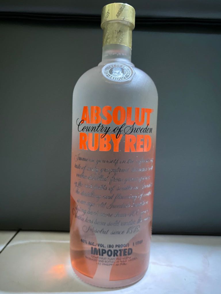 Absolut Vodka Ruby Red, Food & Drinks, Alcoholic Beverages on Carousell