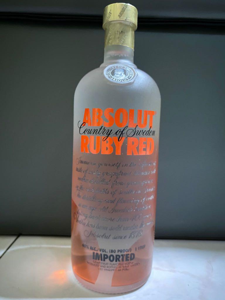 Absolut Vodka Ruby Red, Food & Drinks, Alcoholic Beverages on Carousell