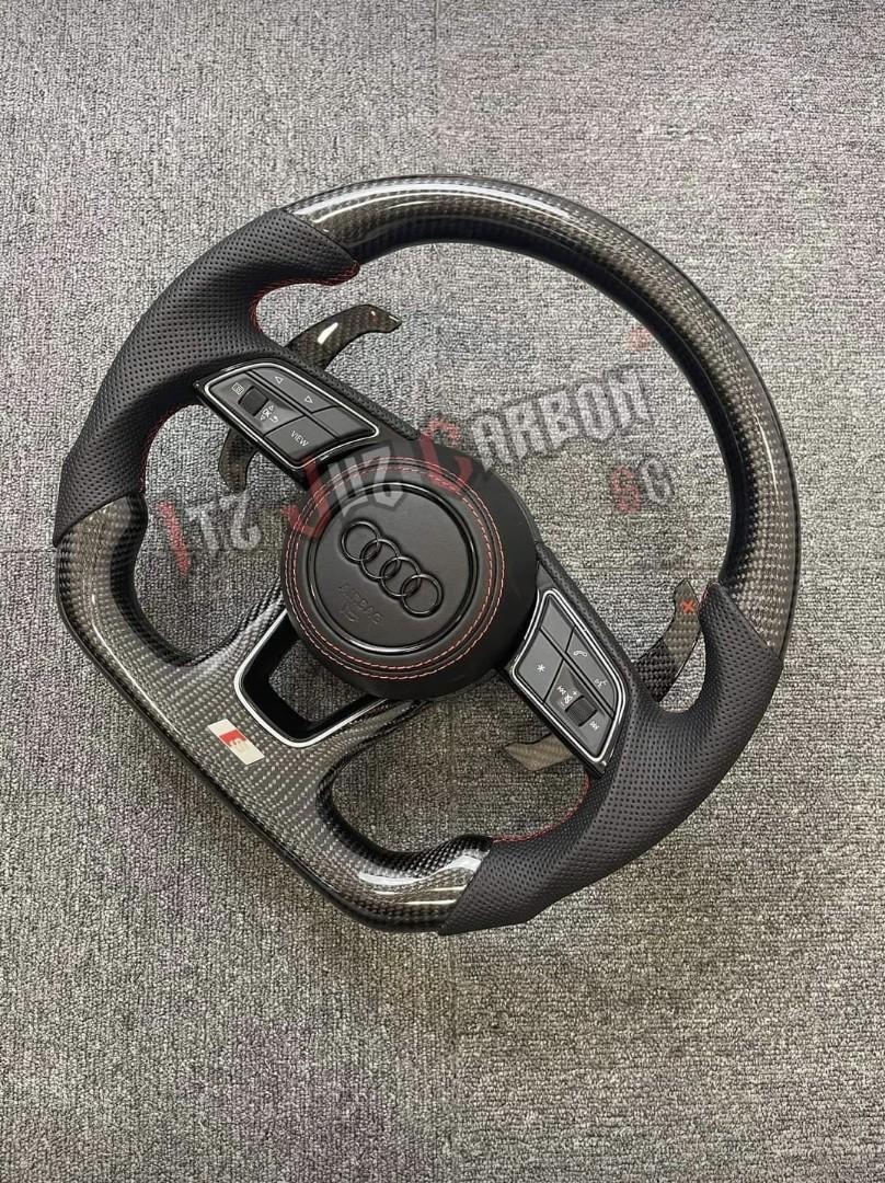 (READY STOCK)Audi RS5 Carbon fiber steering wheel, Car Accessories ...