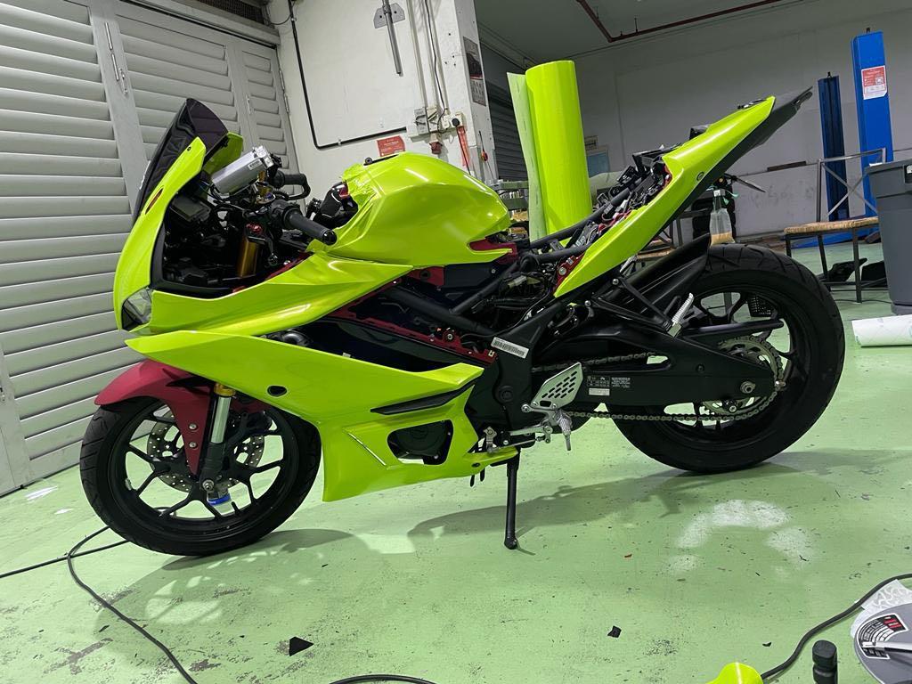 Motor Bike full wrap/Yamaha R3 sticker wrap, Motorcycles, Motorcycle ...